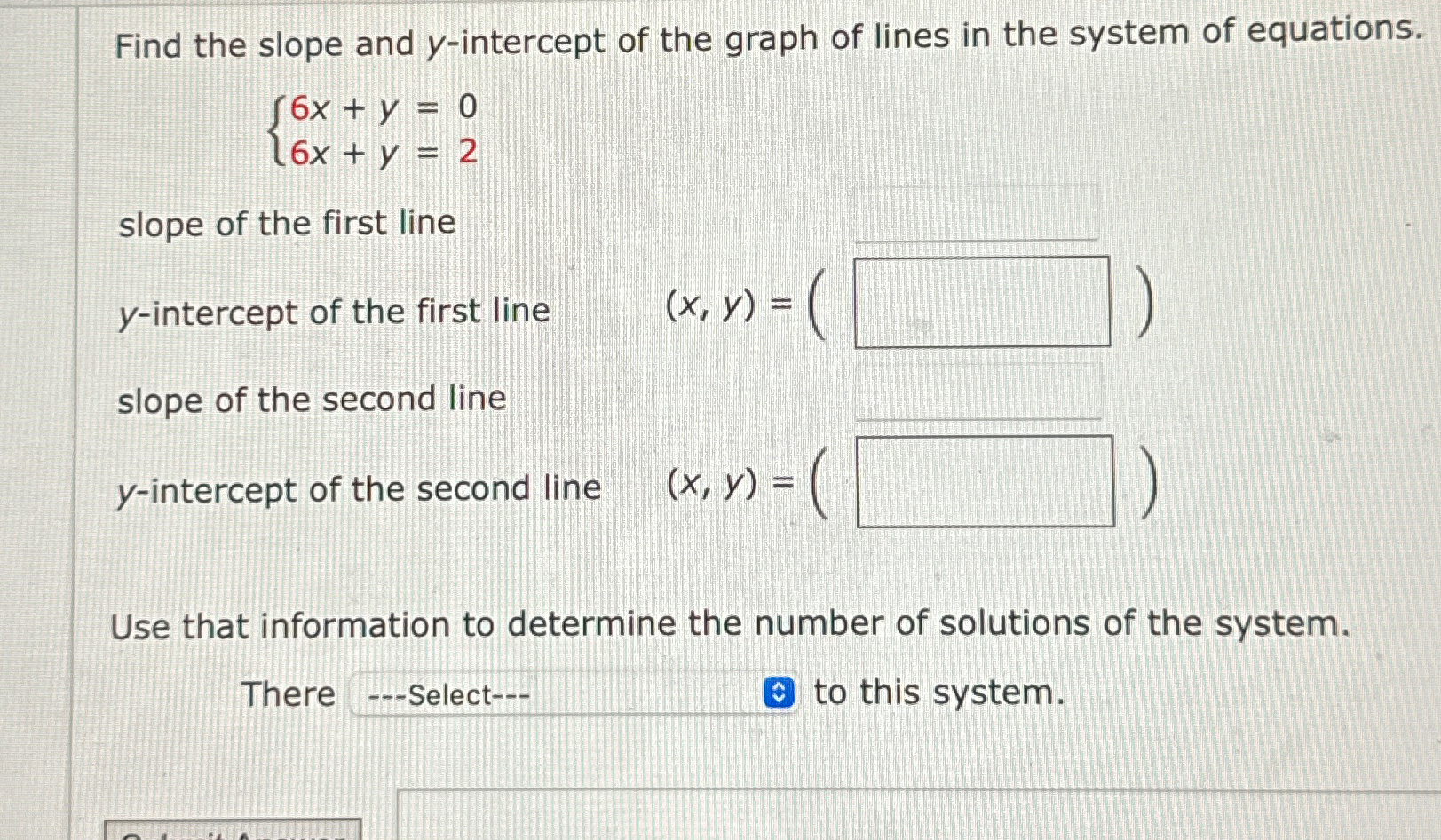 Solved Find the slope and y-intercept of the graph of lines | Chegg.com