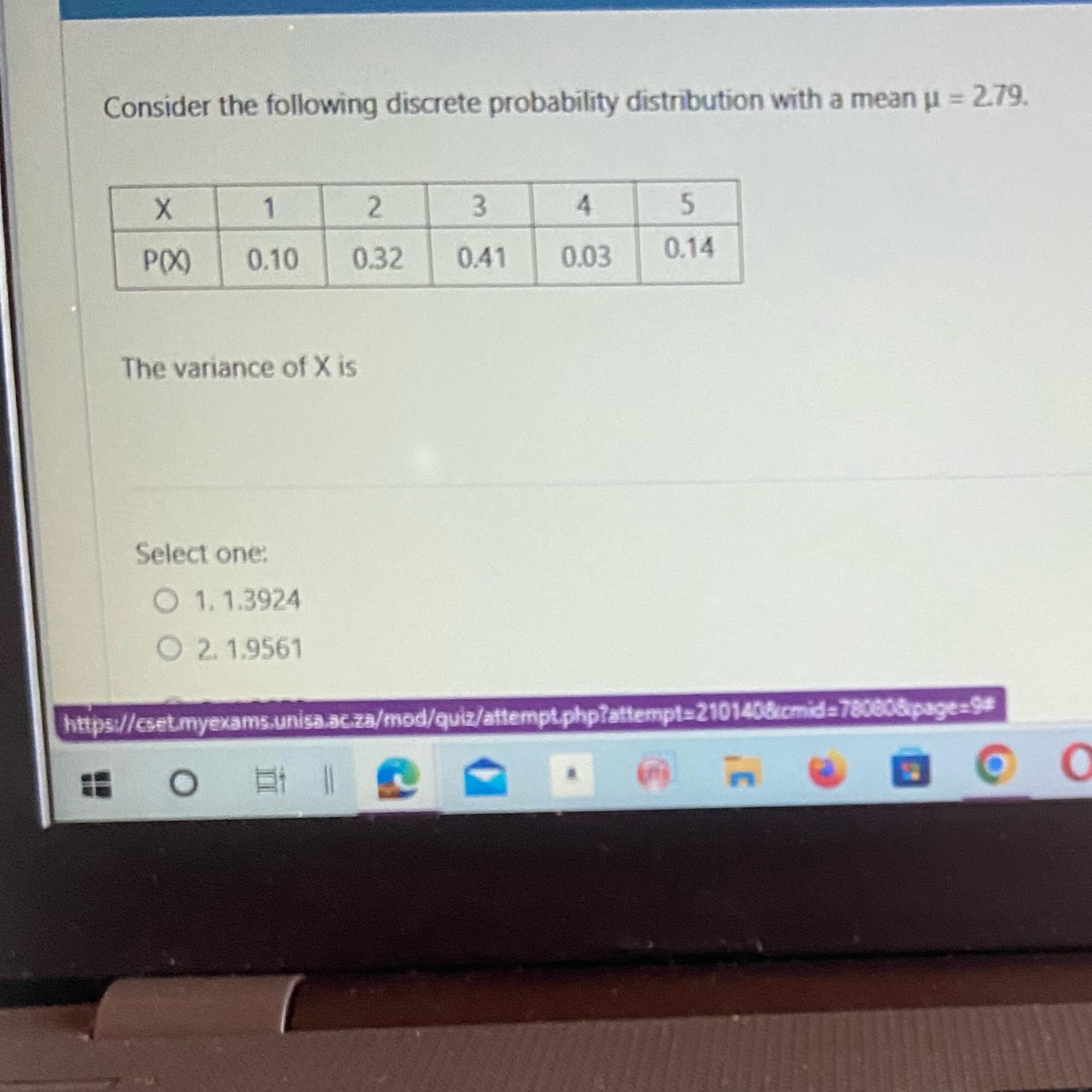Consider the following discrete probability | Chegg.com