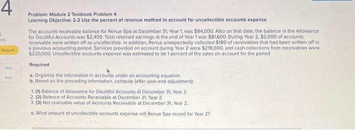 Solved Problem: Module 2 Textbook Problem 4 Learning | Chegg.com