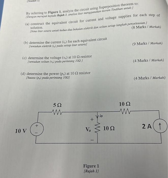 Solved By referring to Figure 1, analyze the circuit using | Chegg.com