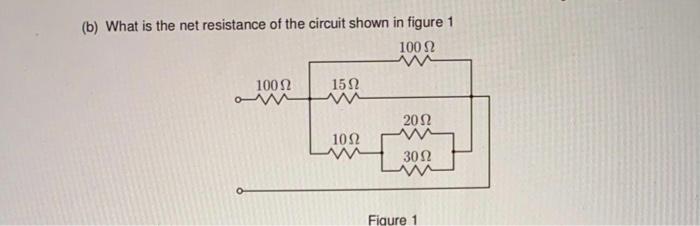 Solved (b) What is the net resistance of the circuit shown | Chegg.com