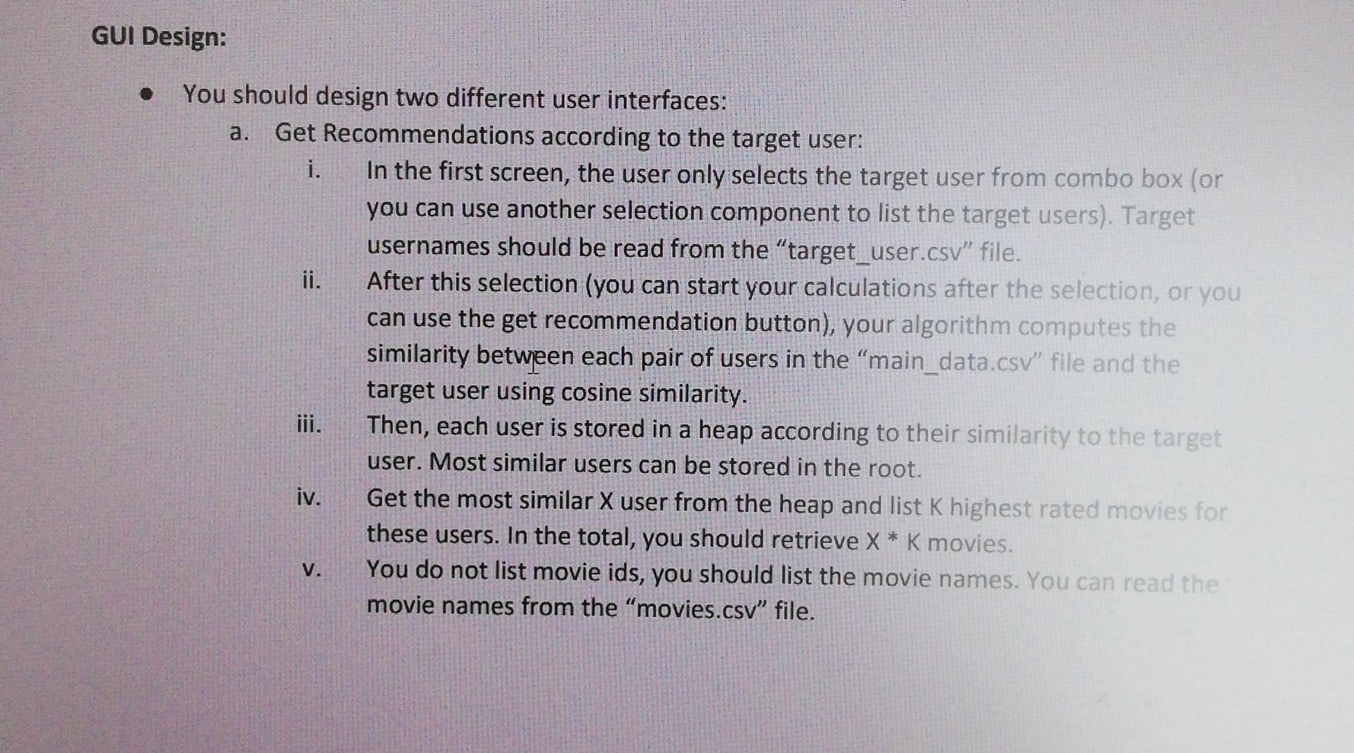 Solved In this project, you will implement a movie | Chegg.com