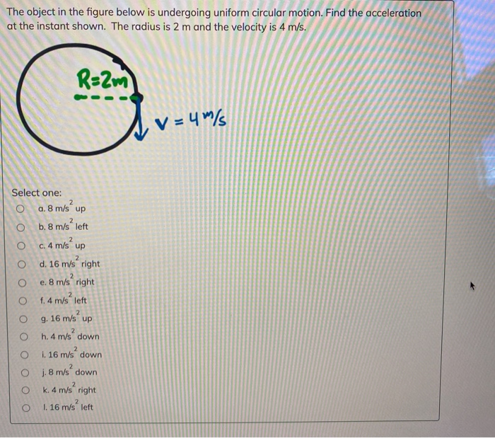 Solved The object in the figure below is undergoing uniform | Chegg.com