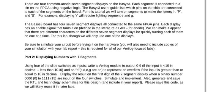 Solved Prelab 1 Write A Verilog Module Representing The