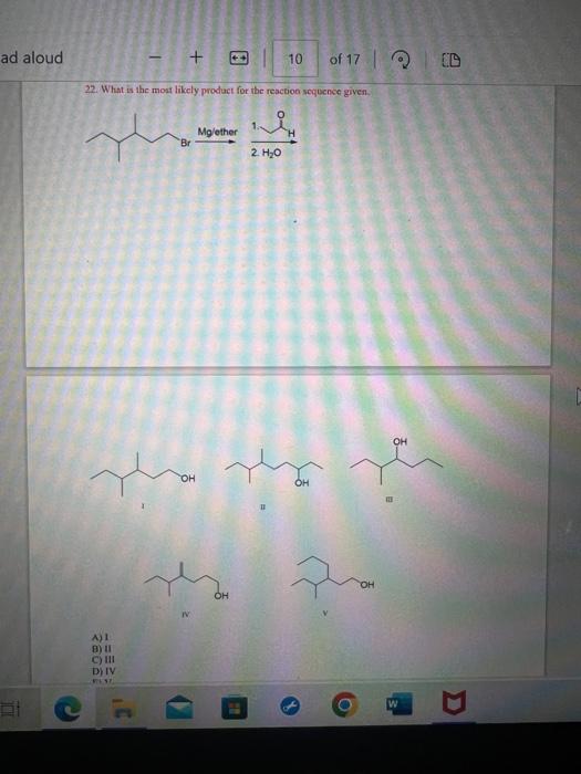 Solved 20. What is the likely product of the reaction shown? | Chegg.com