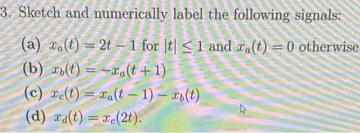 Solved 3. Sketch and numerically label the following | Chegg.com