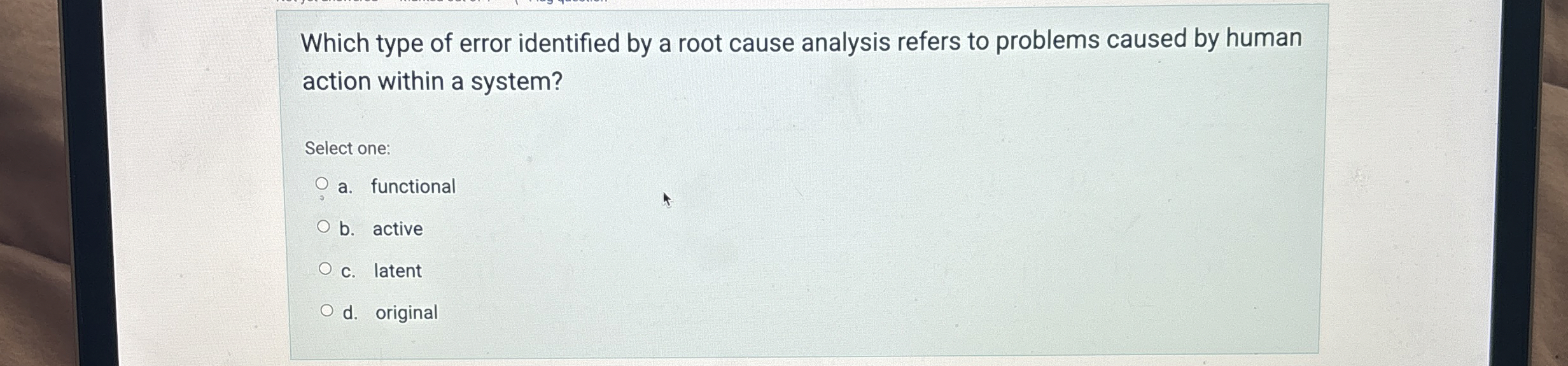 Solved Which type of error identified by a root cause | Chegg.com