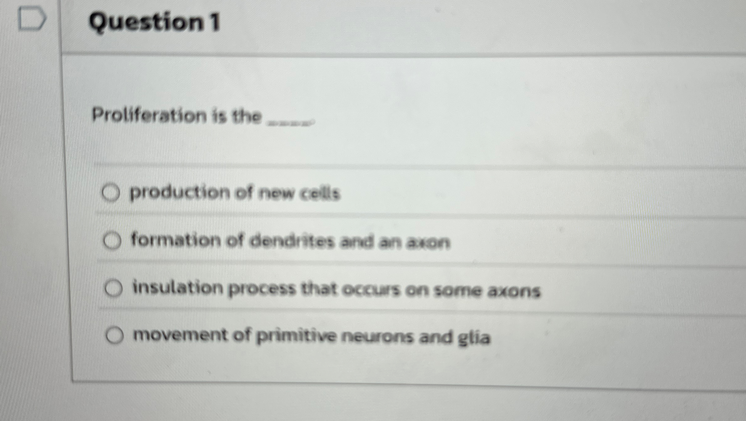 Solved Question 1Proliferation is theproduction of new | Chegg.com