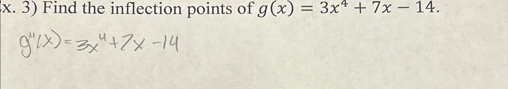 Solved x. 3) ﻿Find the inflection points of | Chegg.com