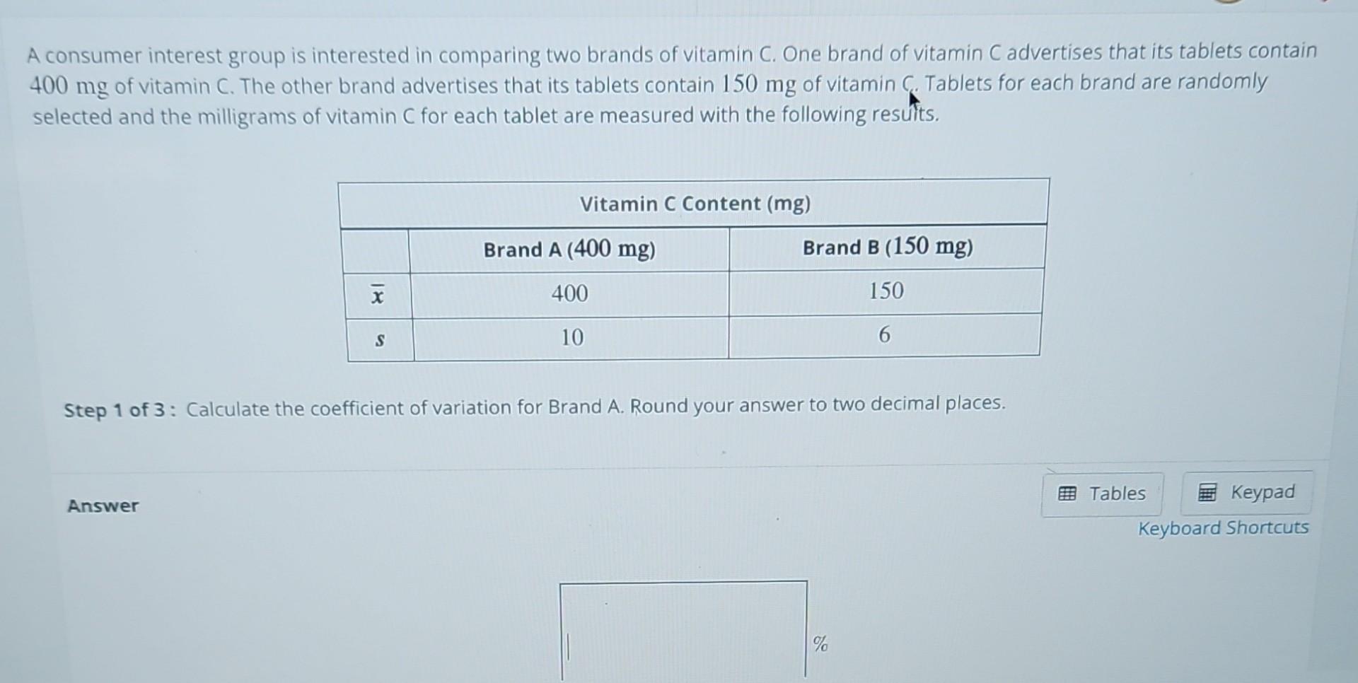 Solved A consumer interest group is interested in comparing | Chegg.com