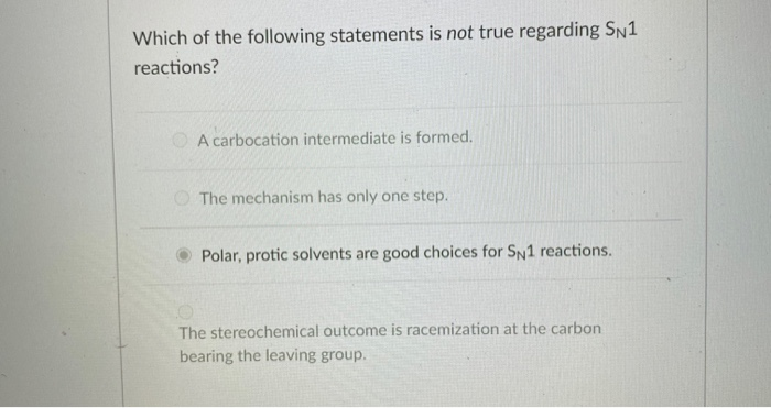 Solved Which of the following statements is not true | Chegg.com