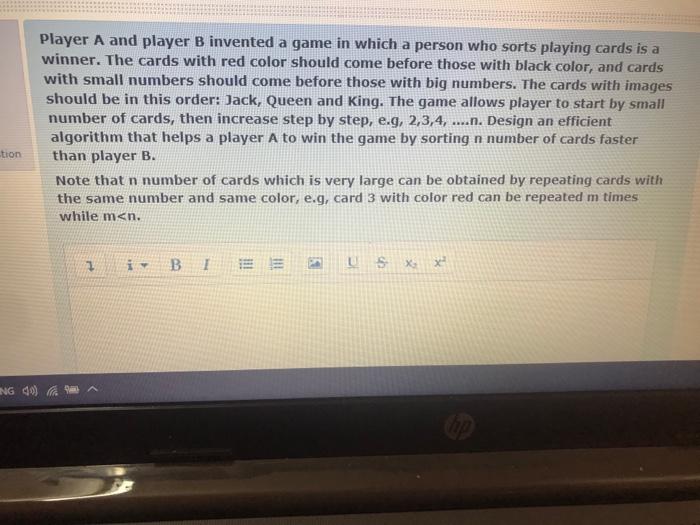 Solved Player A and player B invented a game in which a | Chegg.com