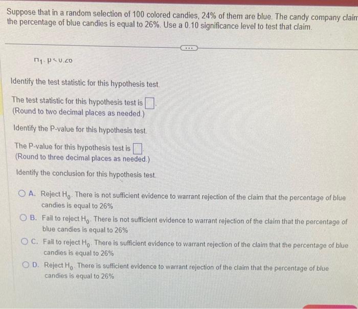 Solved Suppose that in a random selection of 100 colored | Chegg.com