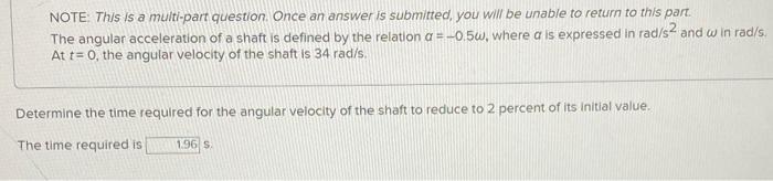 Solved NOTE: This is a multi-part question. Once an answer | Chegg.com