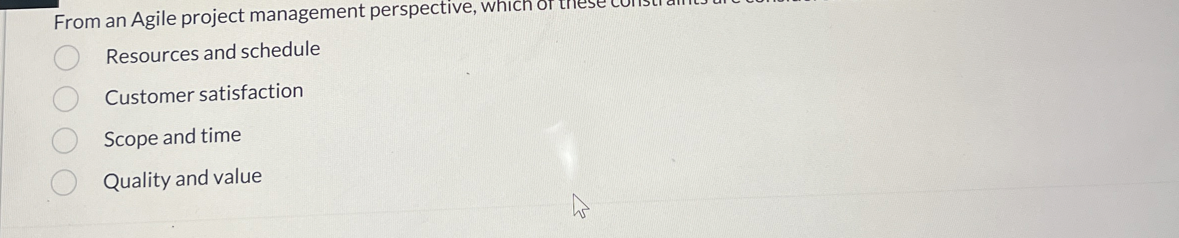 Solved From an Agile project management perspective, which | Chegg.com