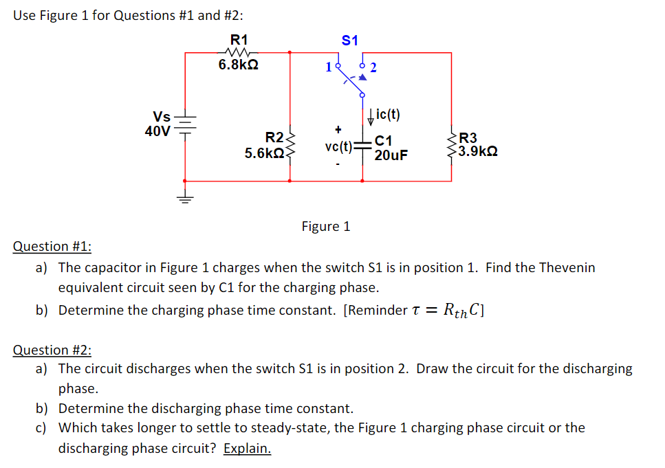 Solved Figure 1Question #1:a) ﻿The capacitor in Figure 1 | Chegg.com