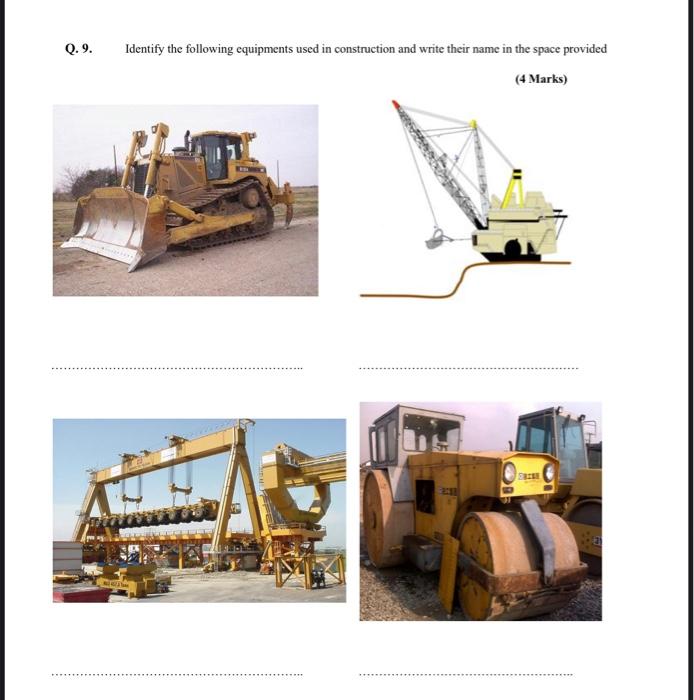 Solved Q.9. Identify the following equipments used in | Chegg.com