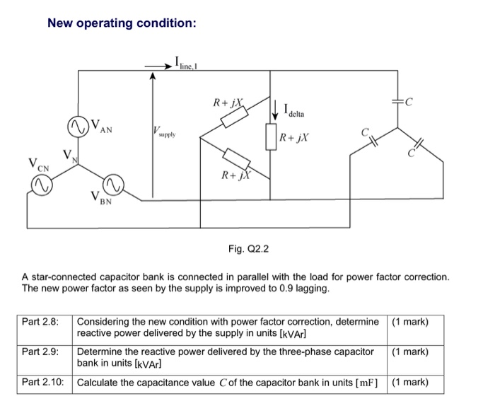 Solved New operating condition: R+jxy I delta Pupply R+jX v | Chegg.com