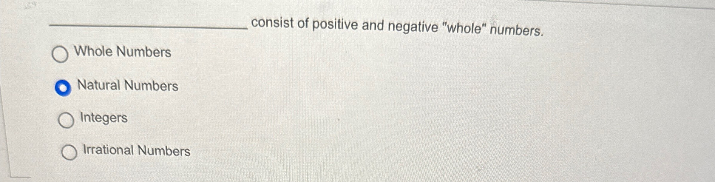 Solved consist of positive and negative "whole" | Chegg.com