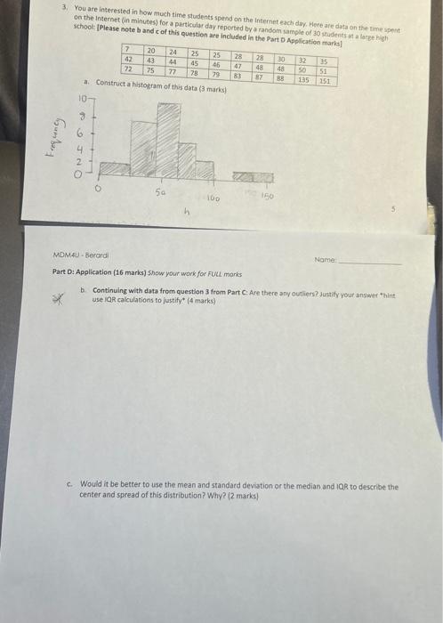 Solved please answer question 3. b and c. use the | Chegg.com