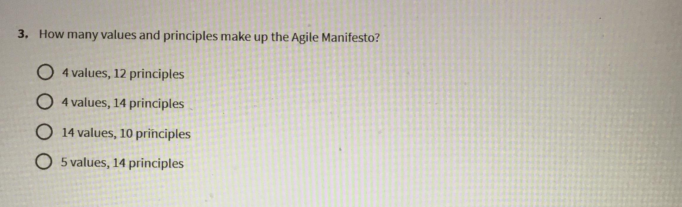 Solved How many values and principles make up the Agile | Chegg.com