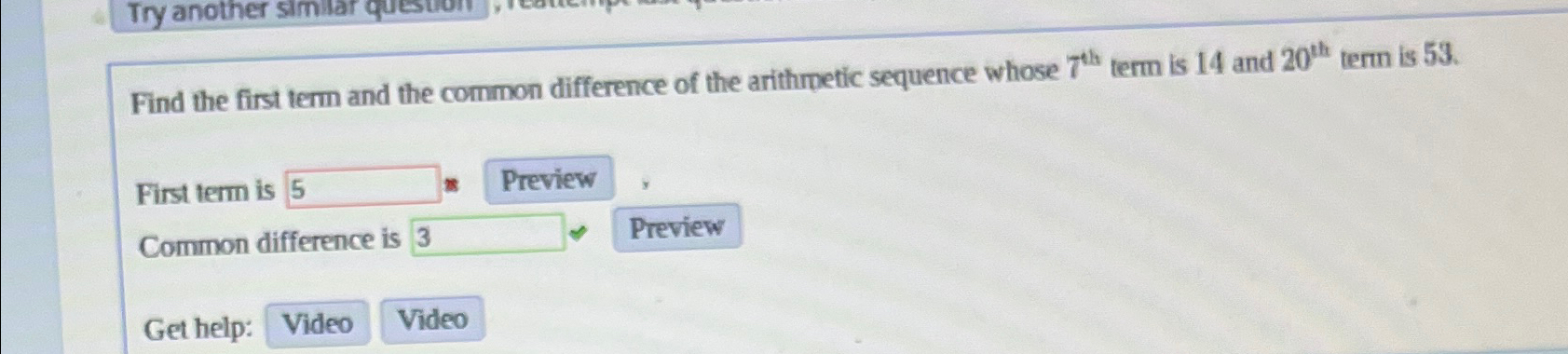 Solved Find the first term and the common difference of the | Chegg.com