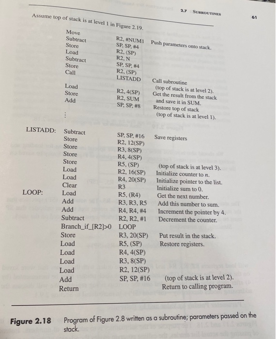 Solved [M] Show the processor stack contents and the | Chegg.com