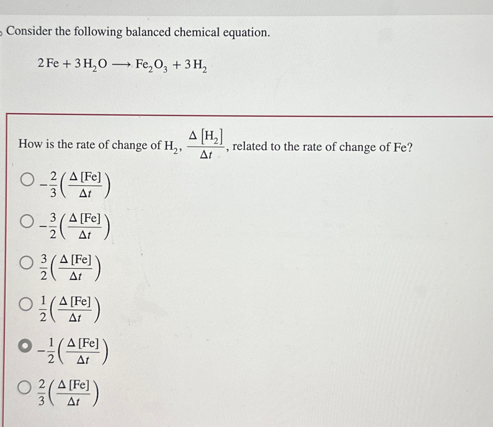 Solved Consider the following balanced chemical | Chegg.com