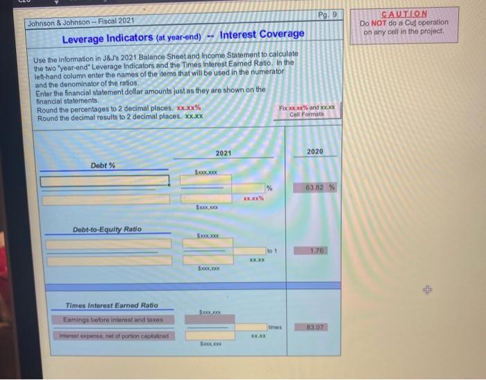 Leverage Indicators (at year-end) . Interest Coverage | Chegg.com