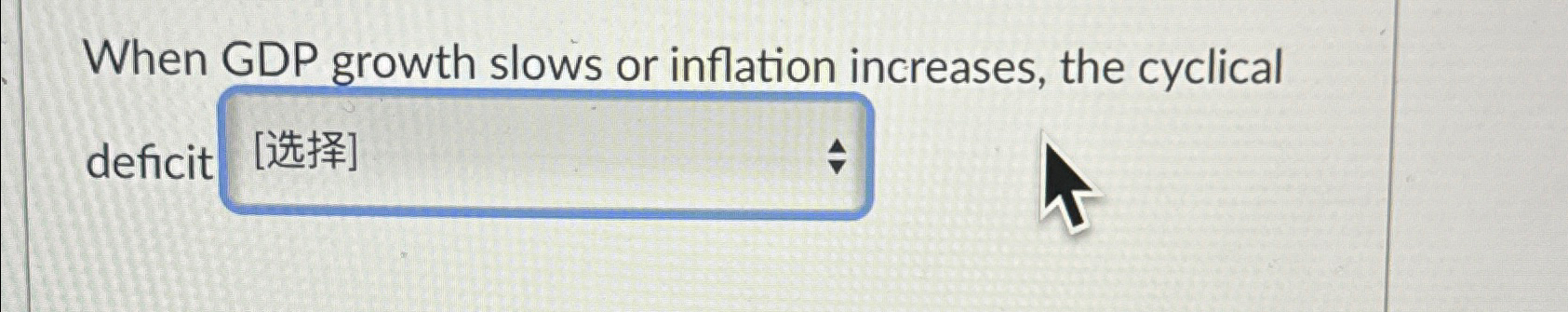 Solved When GDP growth slows or inflation increases, the | Chegg.com
