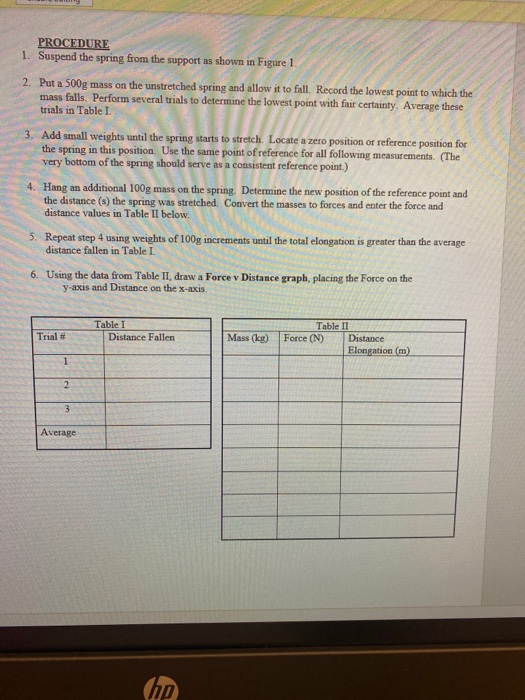PHYSICS 125 Experiment #6 Conservation of Energy Name | Chegg.com