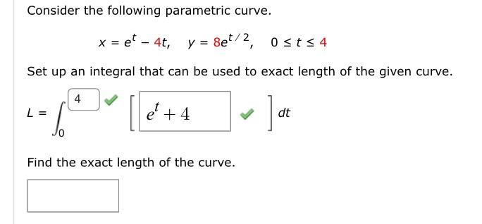 Solved Consider the following parametric curve. | Chegg.com