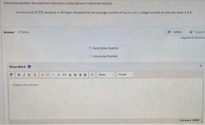 Solved Determine whether the statement describes a | Chegg.com