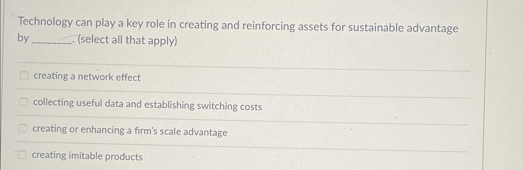 Solved Technology can play a key role in creating and | Chegg.com