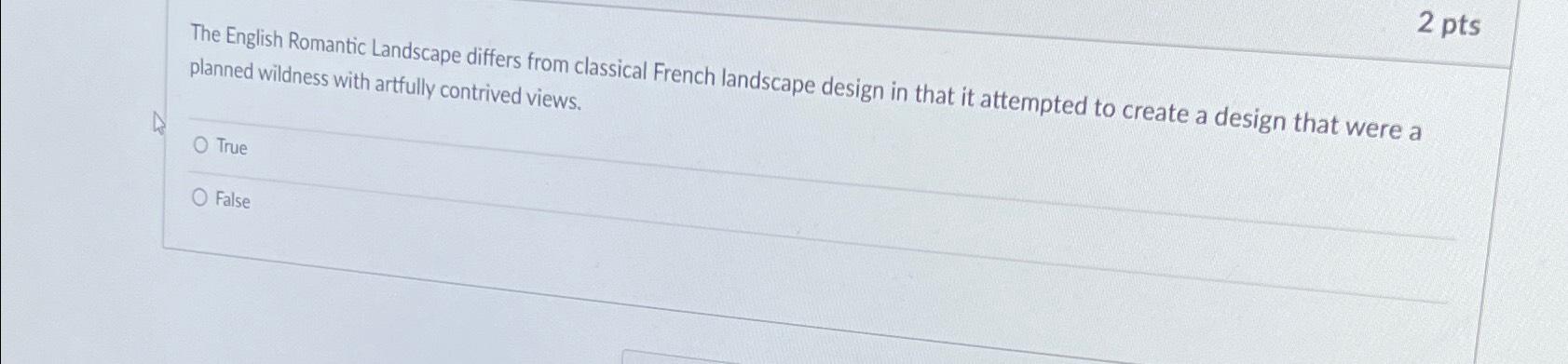 Solved The English Romantic Landscape differs from classical | Chegg.com