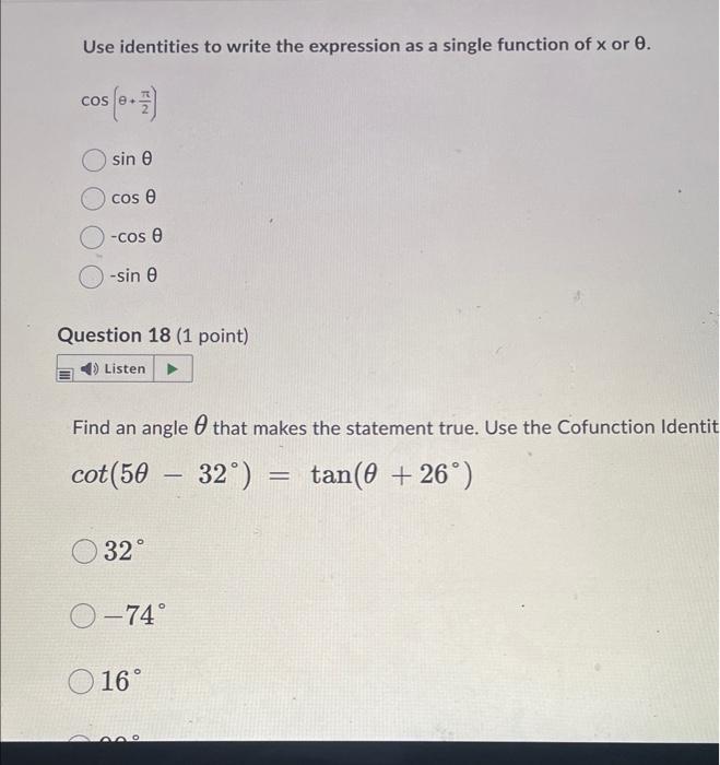 Solved Use identities to write the expression as a single | Chegg.com