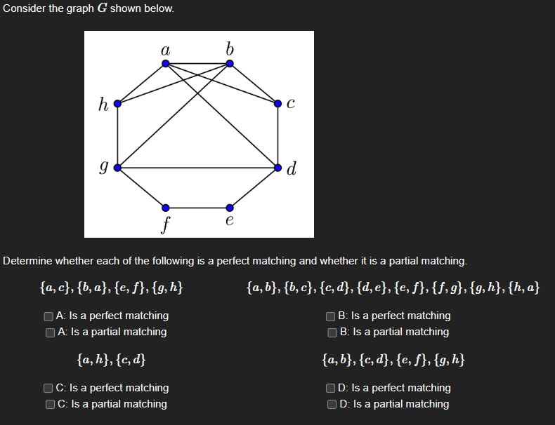 Solved Consider the graph G ﻿shown below.Determine whether | Chegg.com