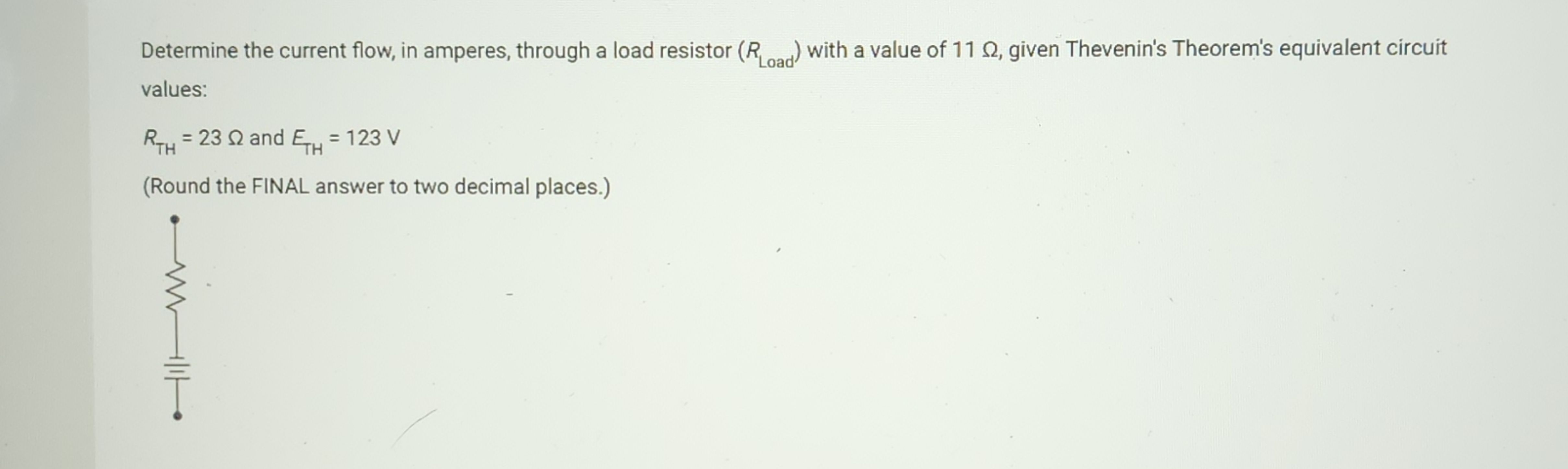 Solved Determine the current flow, in amperes, through a | Chegg.com Solved Determine the current flow, in amperes, through a | Chegg.com