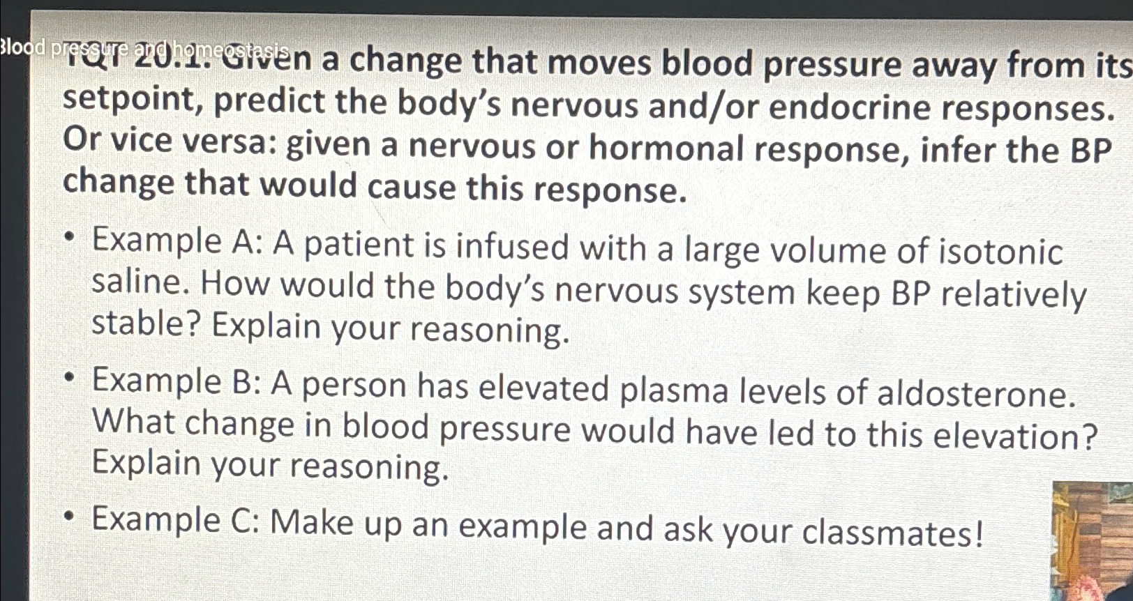 Solved setpoint, predict the body's nervous and/or endocrine | Chegg.com