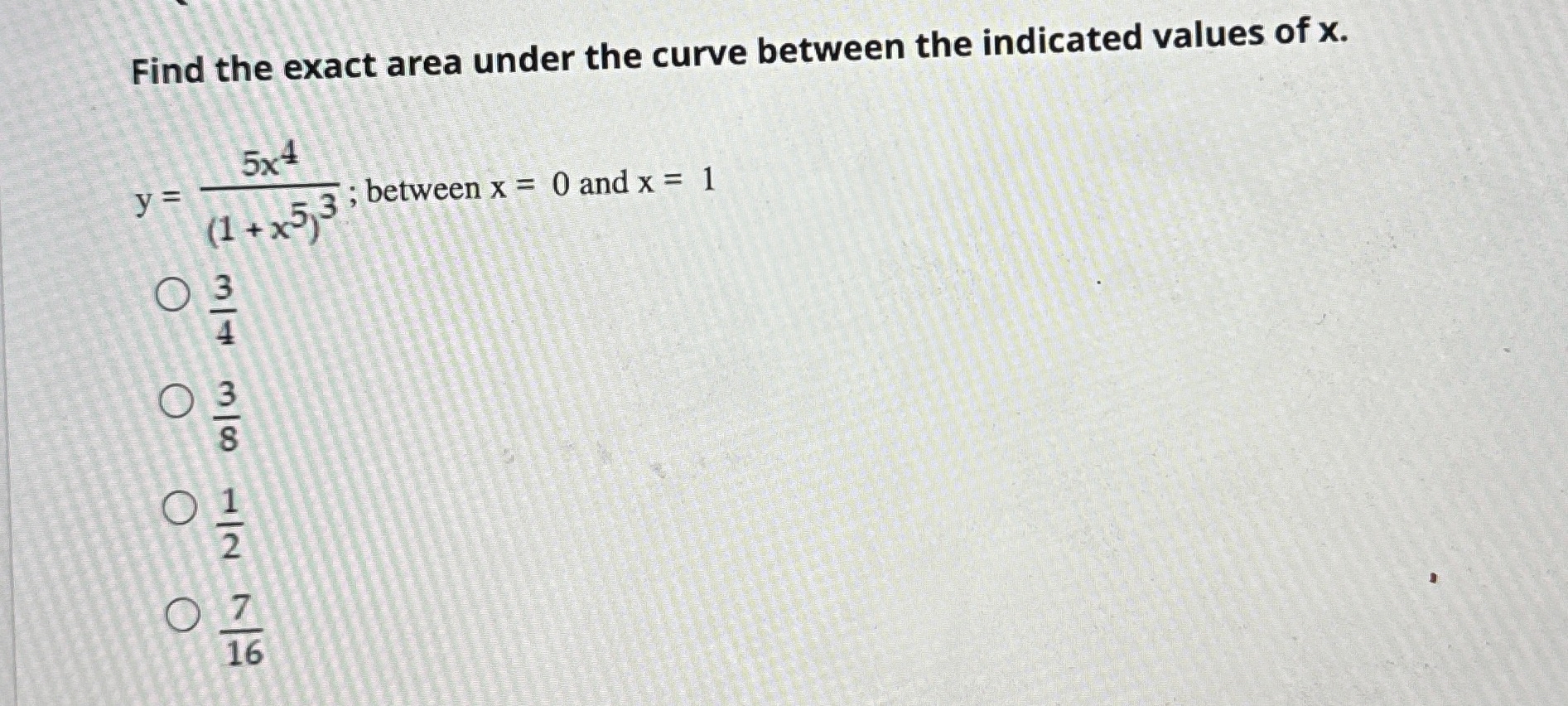 Solved Find the exact area under the curve between the | Chegg.com