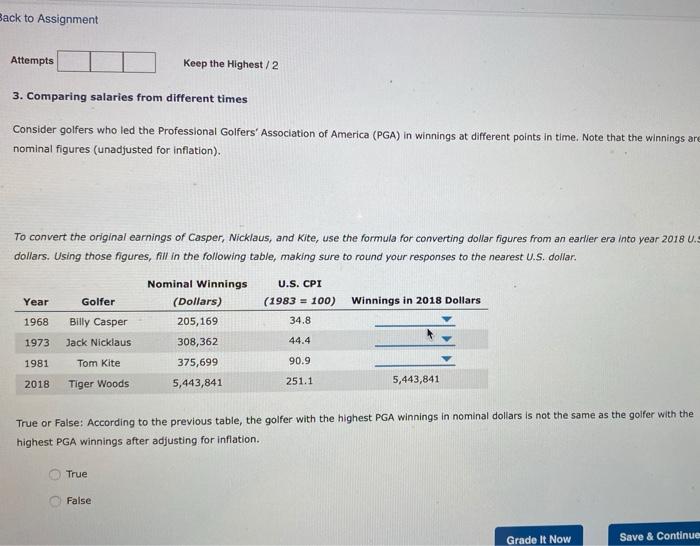 Solved 3. Comparing salaries from different times Consider | Chegg.com