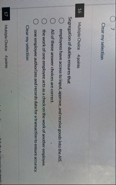 Solved 7Clear my selection ﻿Multiple Choice 4 | Chegg.com