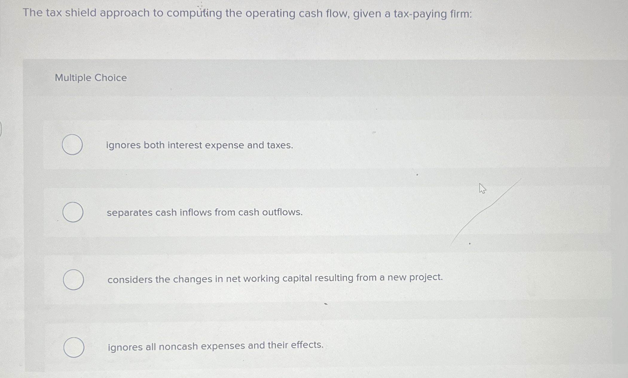 Solved The tax shield approach to computting the operating | Chegg.com