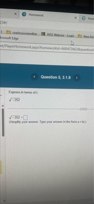 Solved x P Homework 23#/ 1 icrosoft Edge crashcourseonline | Chegg.com