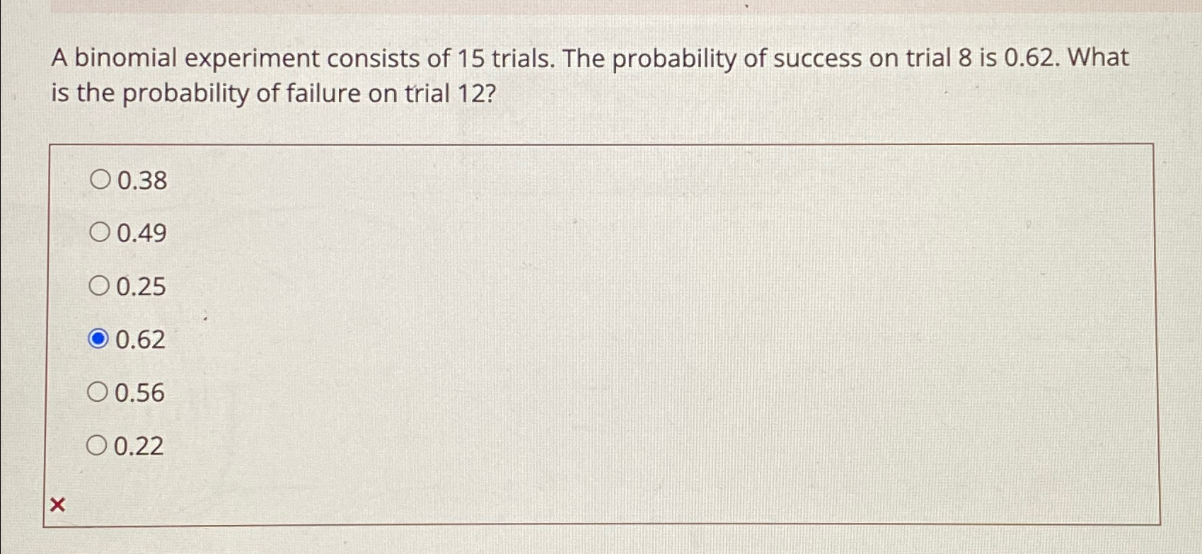 Solved A binomial experiment consists of 15 ﻿trials. The | Chegg.com
