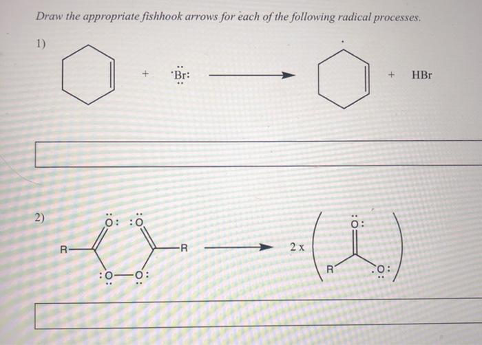 Solved Draw the appropriate fishhook arrows for each of the | Chegg.com