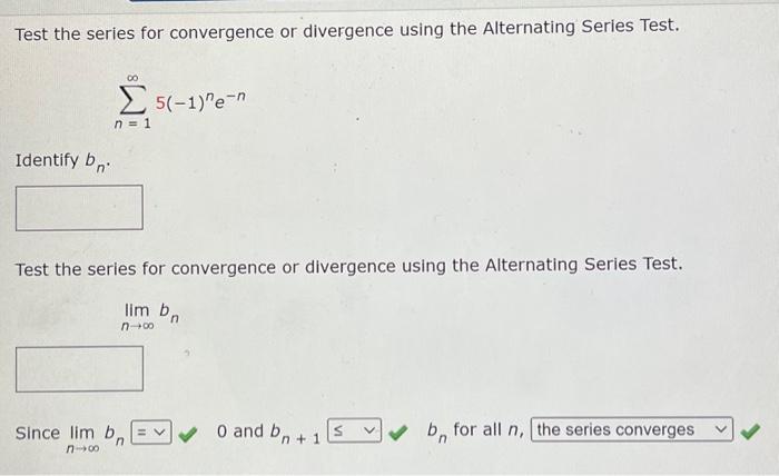 Solved Test the series for convergence or divergence using | Chegg.com