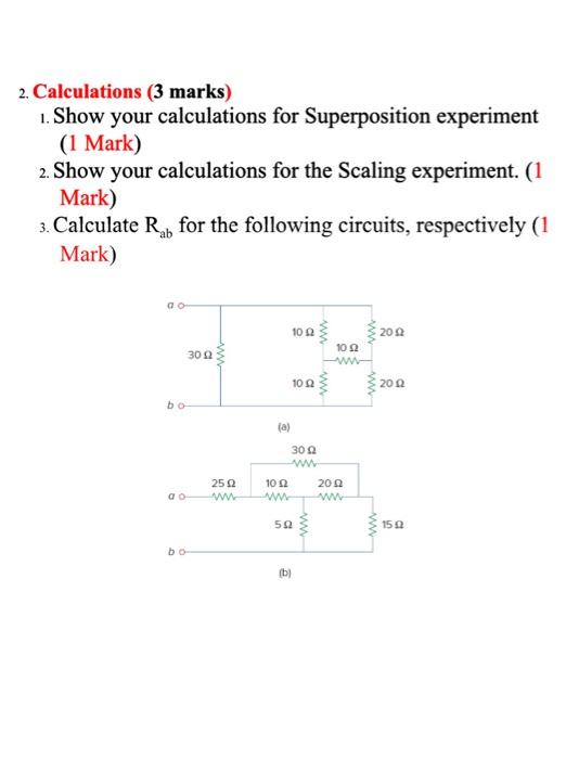 Solved 2. Calculations (3 marks) 1. Show your calculations | Chegg.com