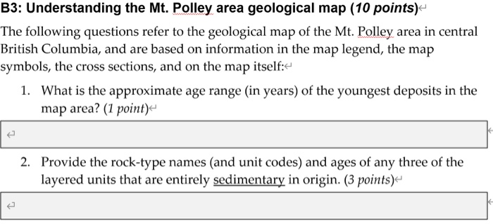 Solved Regional Geology of the Mount Polley Area central | Chegg.com