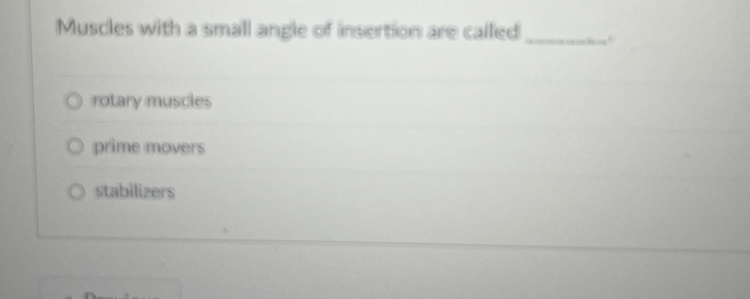 Solved Muscles with a small angle of insertion are called | Chegg.com